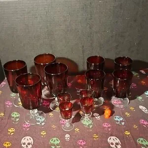 Source Unknown | Accents | Goth Vampire Dinner Party Deep Red Glassware ...